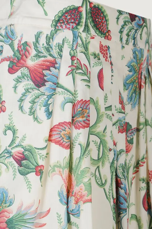 Etro Floral Motif Midi Skirt