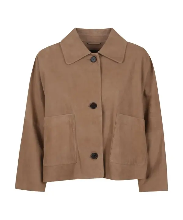 ARMA Boxy Button-front Jacket - Brown