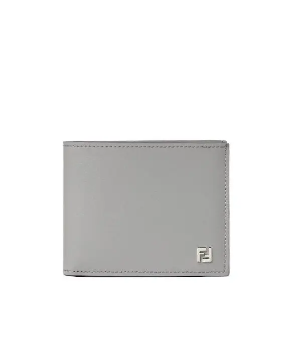 Fendi Ff Leather Wallet - Grey