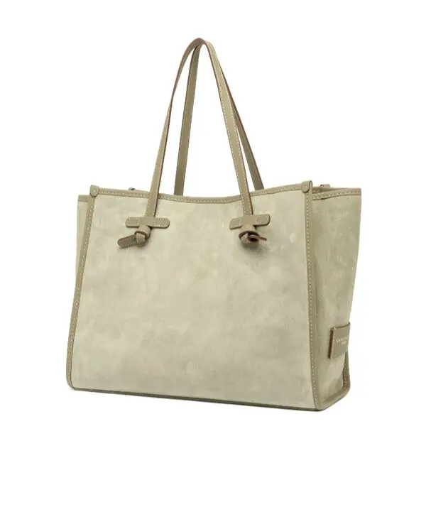 GIANNI CHIARINI Leather Shoulder Bag With Knot Detail - Willow