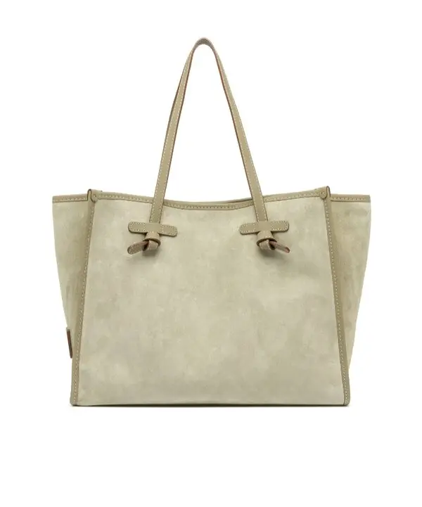 GIANNI CHIARINI Leather Shoulder Bag With Knot Detail - Willow
