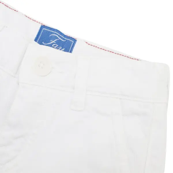 FAY Cotton Denim Bermuda Shorts With Logo Embroidery