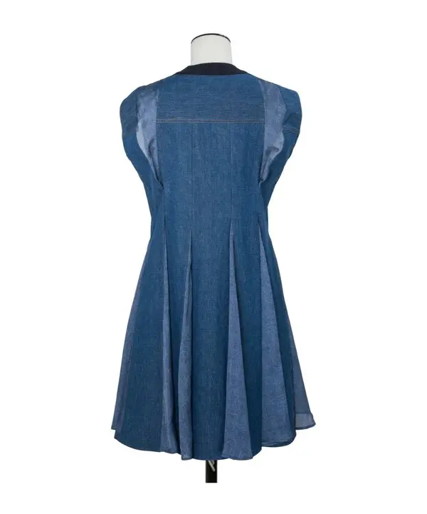 Sacai Sleeveless Crewneck Dress - Navy Blue