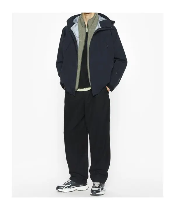 Maison Kitsuné Hooded Parka With Concealed Zipper And Snap Button Closure