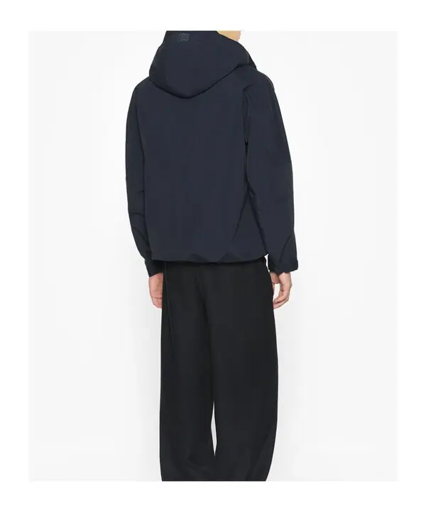 Maison Kitsuné Hooded Parka With Concealed Zipper And Snap Button Closure