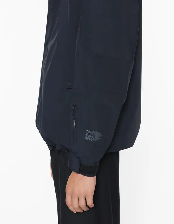 Maison Kitsuné Hooded Parka With Concealed Zipper And Snap Button Closure