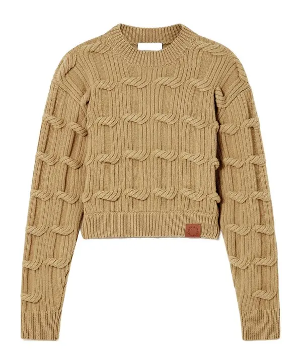 Stella McCartney Falabella Cable-knit Crewneck Jumper