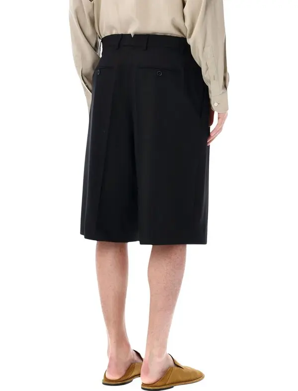 AMI Paris Tailored Pleated Shorts - Black