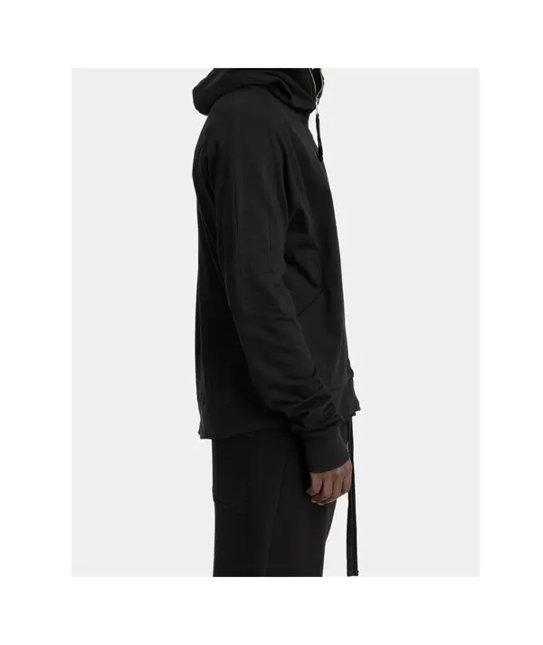THOM KROM Zip-up Long-sleeved Hoodie - Black