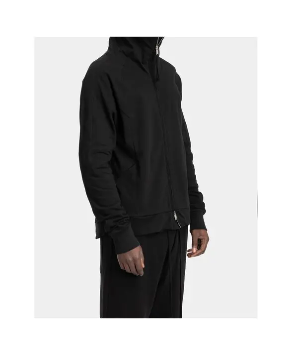 THOM KROM Zip-up Long-sleeved Hoodie - Black