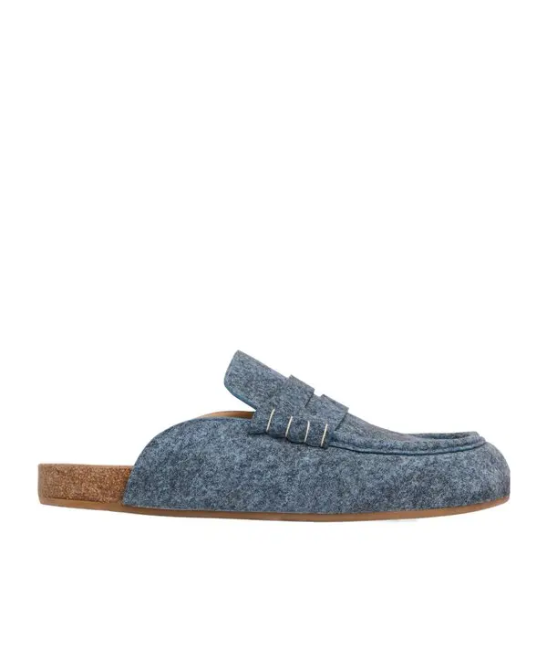J.W.ANDERSON Stitched Mules - Denim Blue
