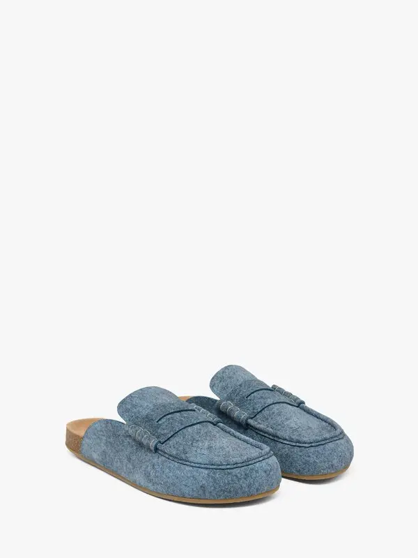 J.W.ANDERSON Stitched Mules - Denim Blue