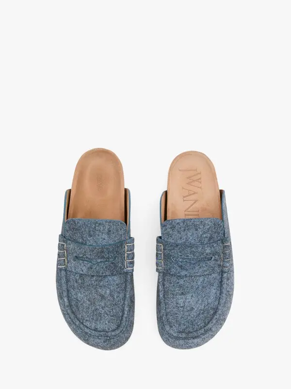 J.W.ANDERSON Stitched Mules - Denim Blue