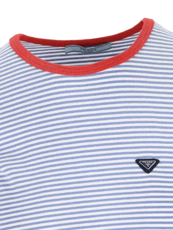 Prada Crewneck Striped T-shirt