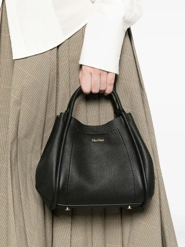 Max Mara Leather Tote Bag - Black