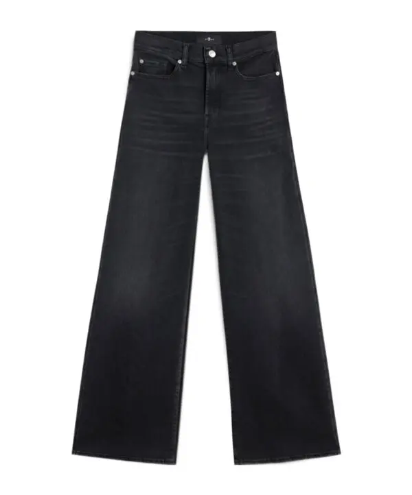 7 For All Mankind Lotta Straight-leg Jeans - Black