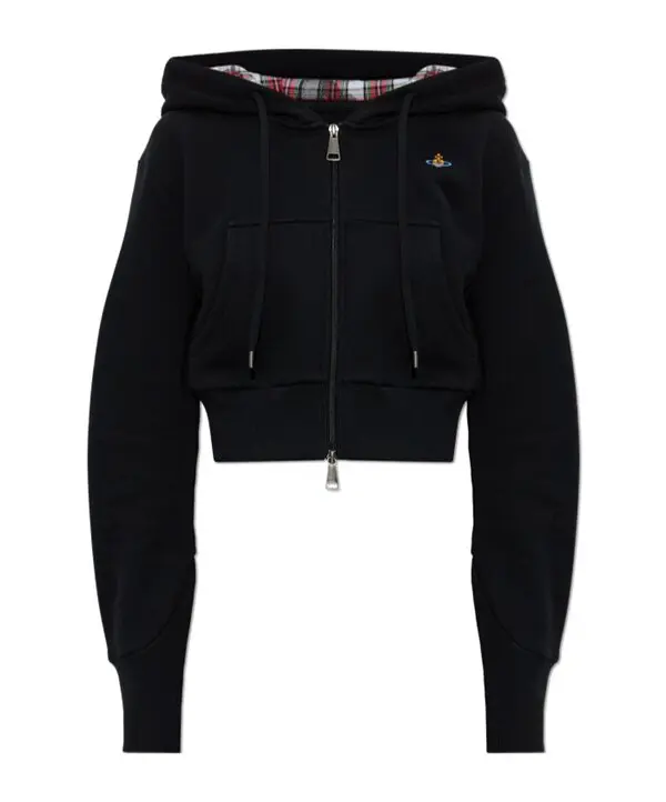 VIVIENNE WESTWOOD Leo Striped Drawstring Hoodie - Black