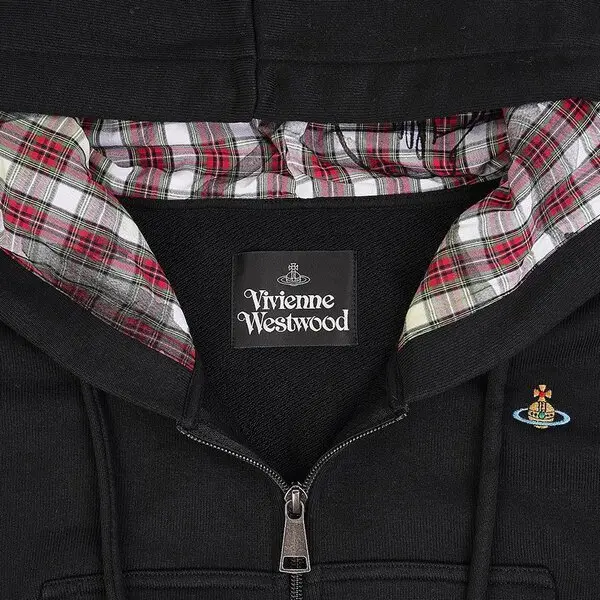 VIVIENNE WESTWOOD Leo Striped Drawstring Hoodie - Black