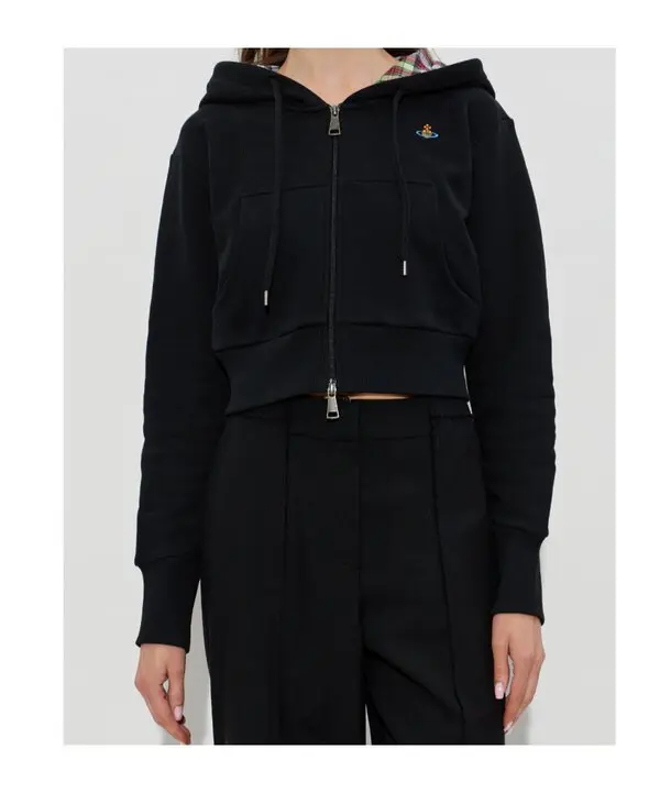 VIVIENNE WESTWOOD Leo Striped Drawstring Hoodie - Black