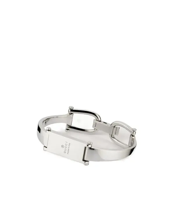 Gucci Stirrup Motif Bangle Bracelet - Palladium Color