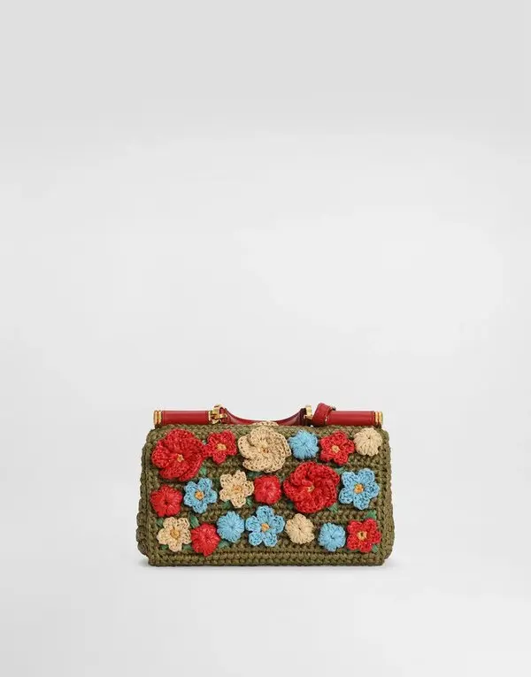 Dolce & Gabbana My Sicily Crochet Handbag With Floral Appliqués - Multi-color