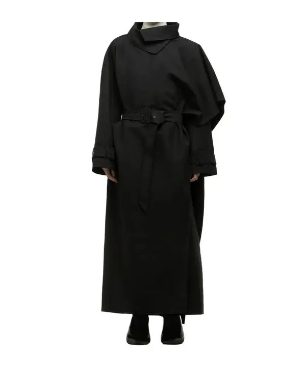 ENTIRE STUDIOS Long-sleeve Trench Coat With Belted Waist And Cuffs