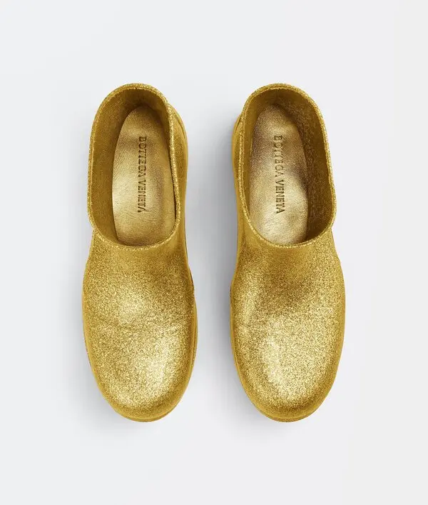 Bottega Veneta Glitter Puddle Boots - Yellow