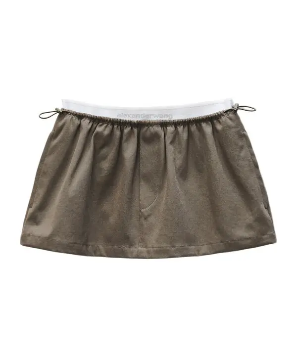 Alexander Wang Double Layer Waist Skirt - Military Green