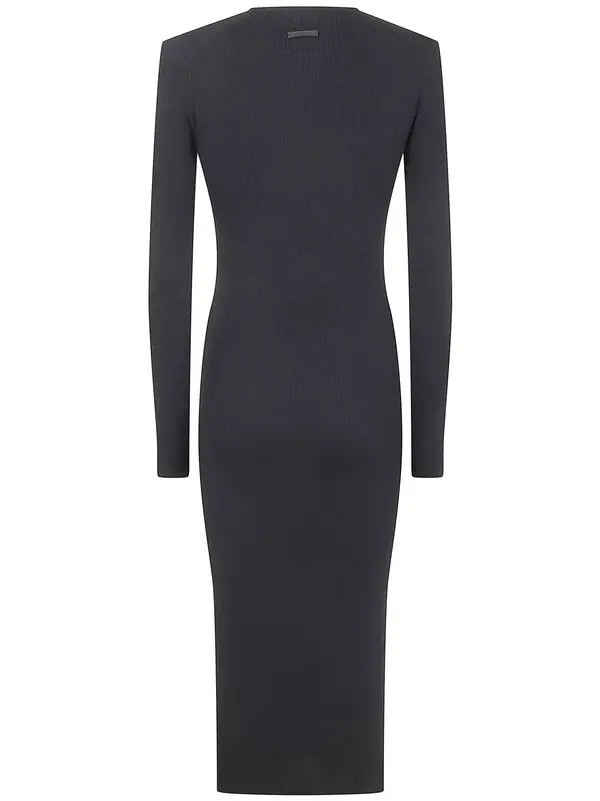 fear of god maxi dress Fear of God ESSENTIALS Fitted Long Tank Dress in Grey