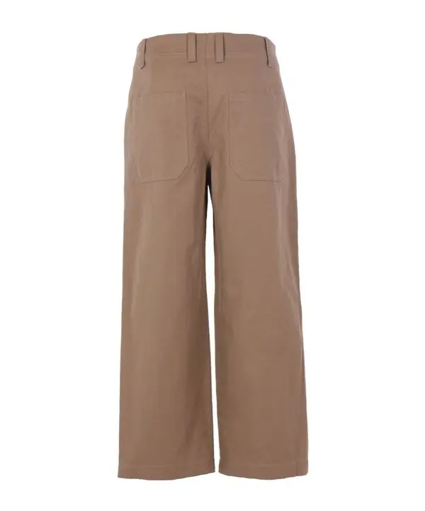 Brunello Cucinelli Cropped Gabardine Chino Trousers - Brown