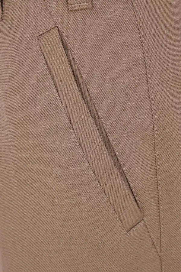 Brunello Cucinelli Cropped Gabardine Chino Trousers - Brown