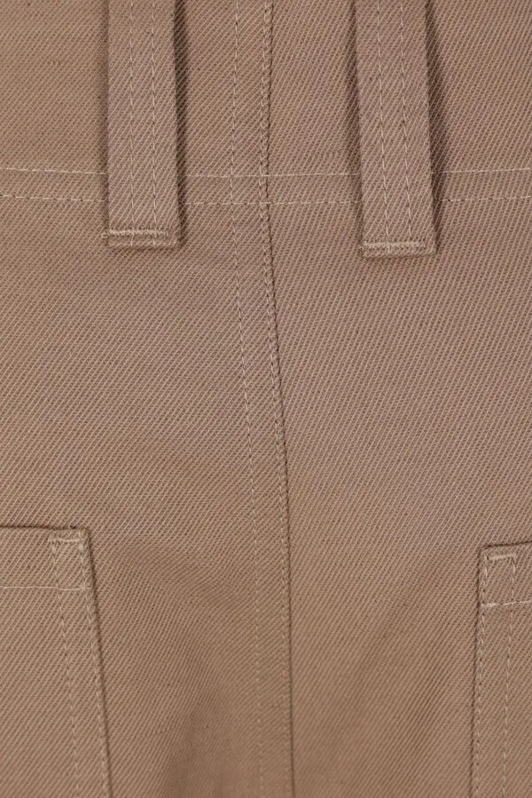 Brunello Cucinelli Cropped Gabardine Chino Trousers - Brown