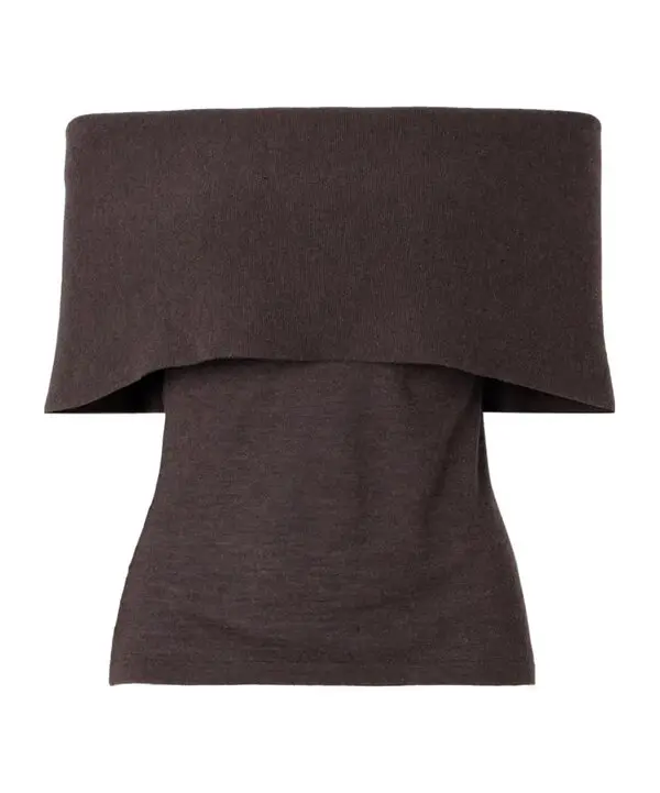 Arch4 Monroe Off-shoulder Cashmere Knit Sweater
