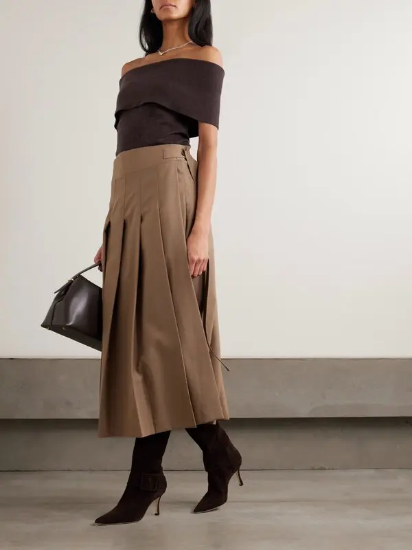 Arch4 Monroe Off-shoulder Cashmere Knit Sweater