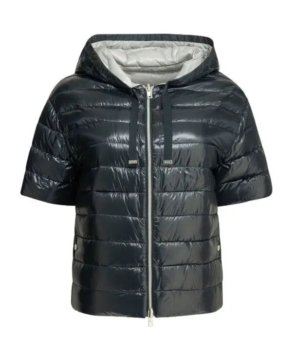 Herno Zip-up Drawstring Quilted Reversible Jacket