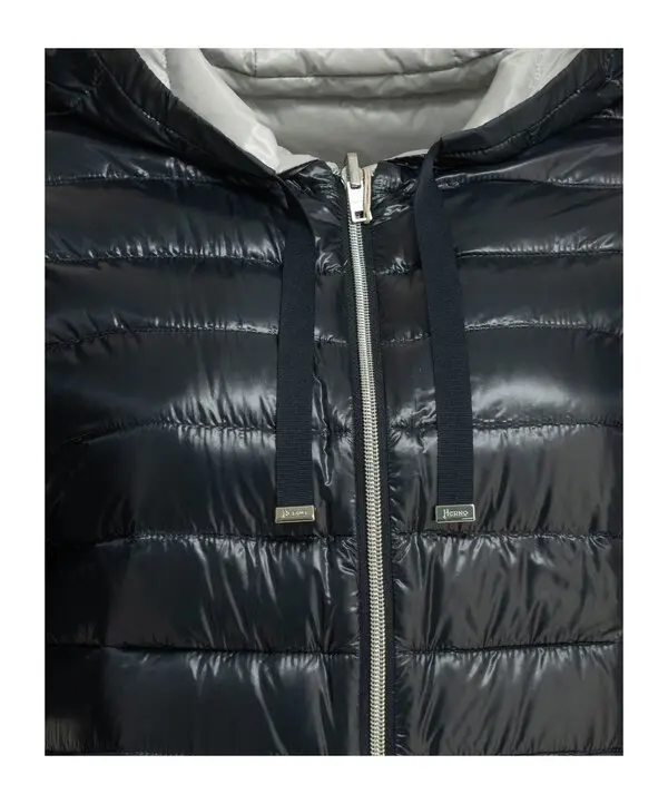 Herno Zip-up Drawstring Quilted Reversible Jacket
