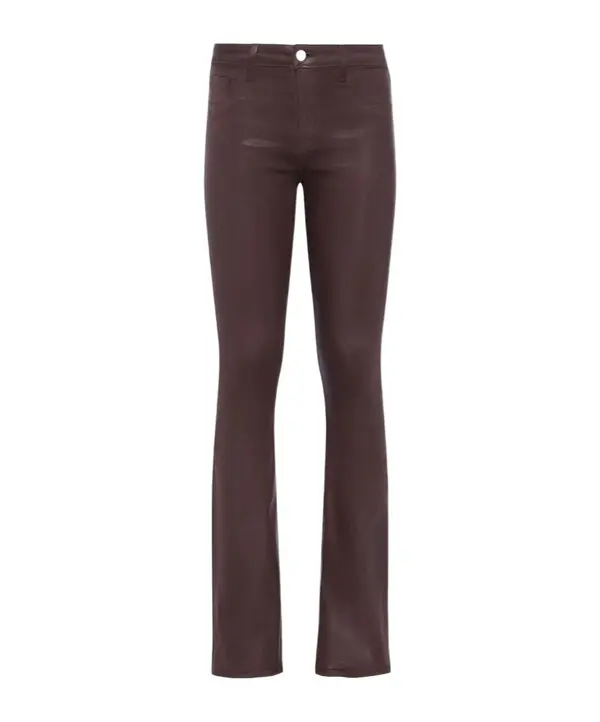 L'Agence Selma Coated Flared Jeans