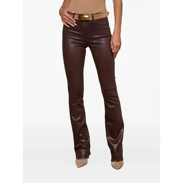 L'Agence Selma Coated Flared Jeans
