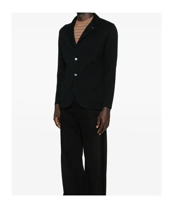 LARDINI Notched Lapel Button-front Jacket