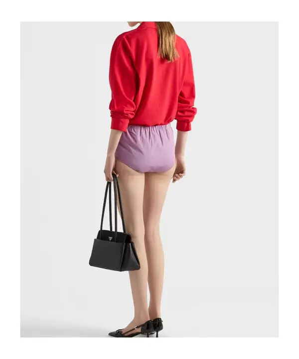 Prada Long-sleeved Polo Shirt With Embroidered Logo