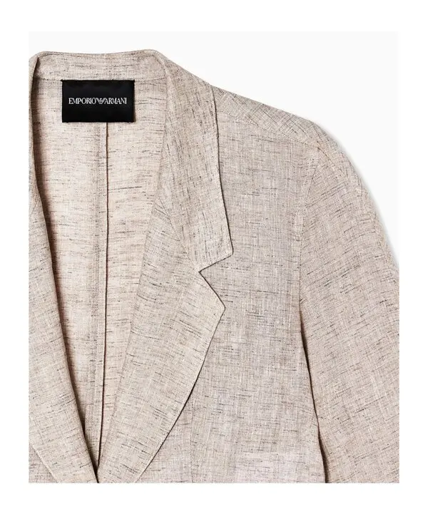 Emporio Armani Single-breasted Jacket With Notch Lapel And Drawstring Back