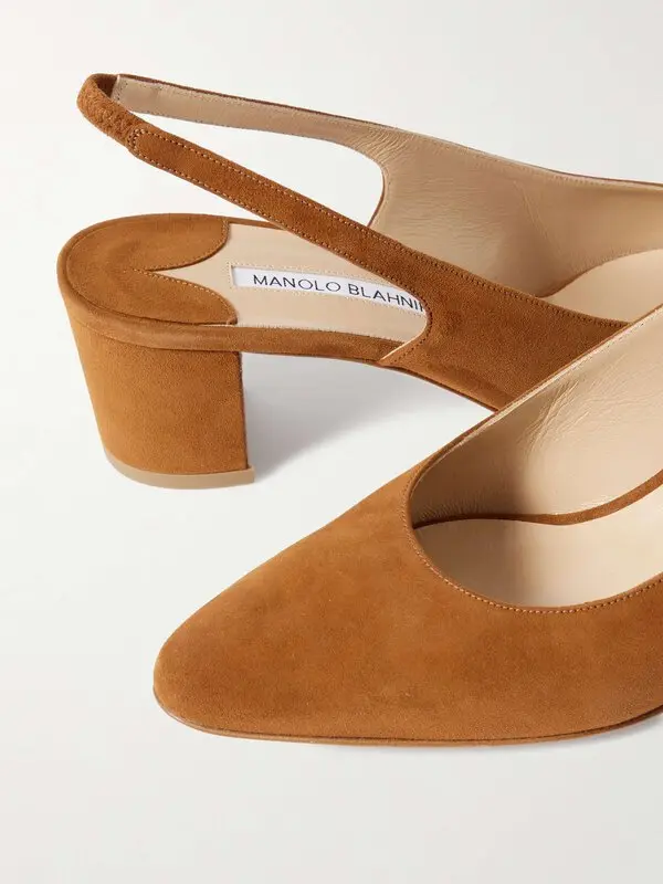 Manolo Blahnik Slingback High Heels - Brown