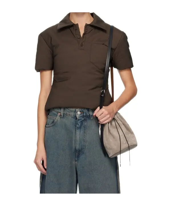 MAISON MARGIELA Padded Short Sleeve Polo Top