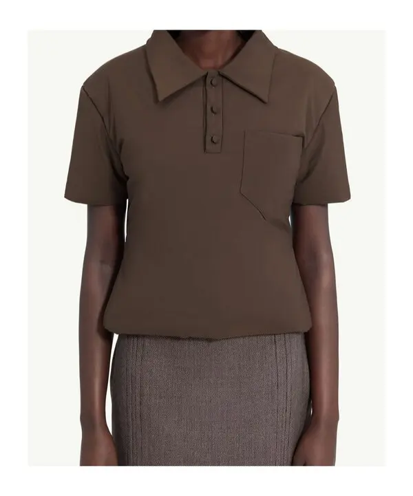 MAISON MARGIELA Padded Short Sleeve Polo Top