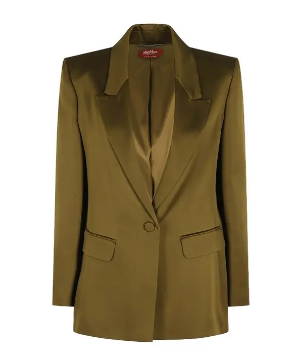Max Mara Envers Satin Blazer - Brown