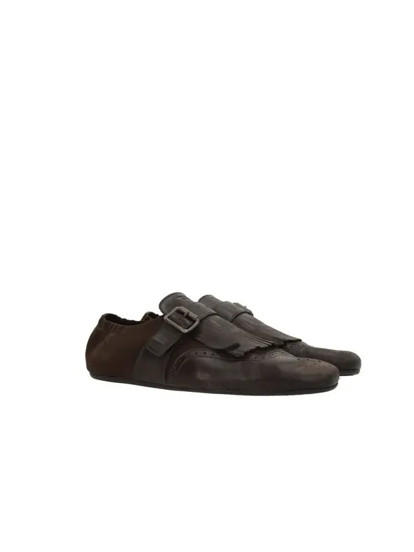 Prada Shuffle Fringed Monk Strap Shoes