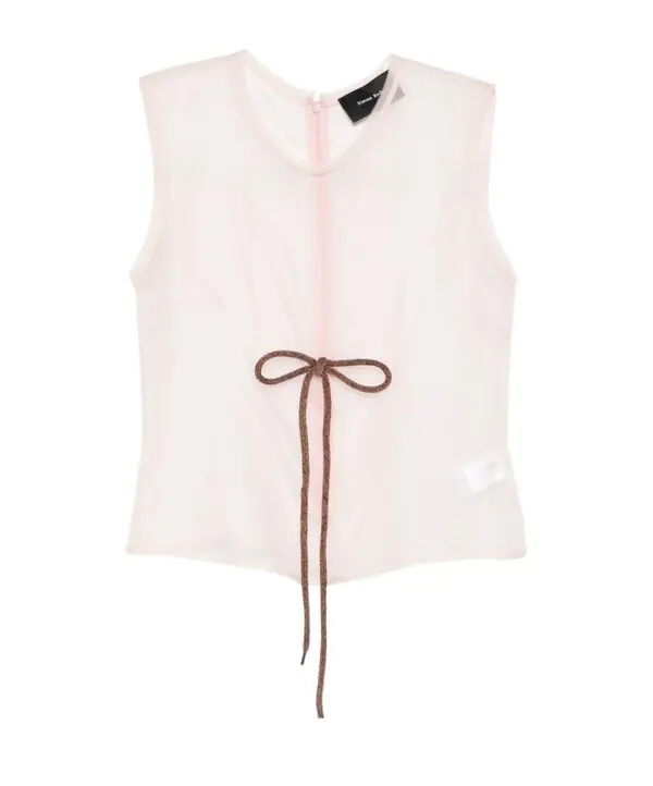 Simone Rocha Sleeveless Top With Bow Detail - White