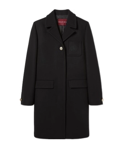 Gucci Single-breasted Batavia Coat With Interlocking G Patch