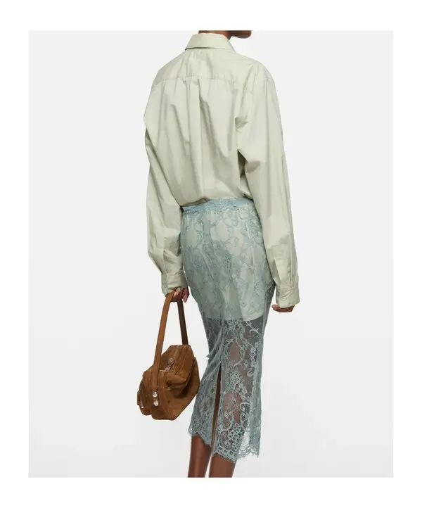 Acne Studios Lace Panel Shirt Dress