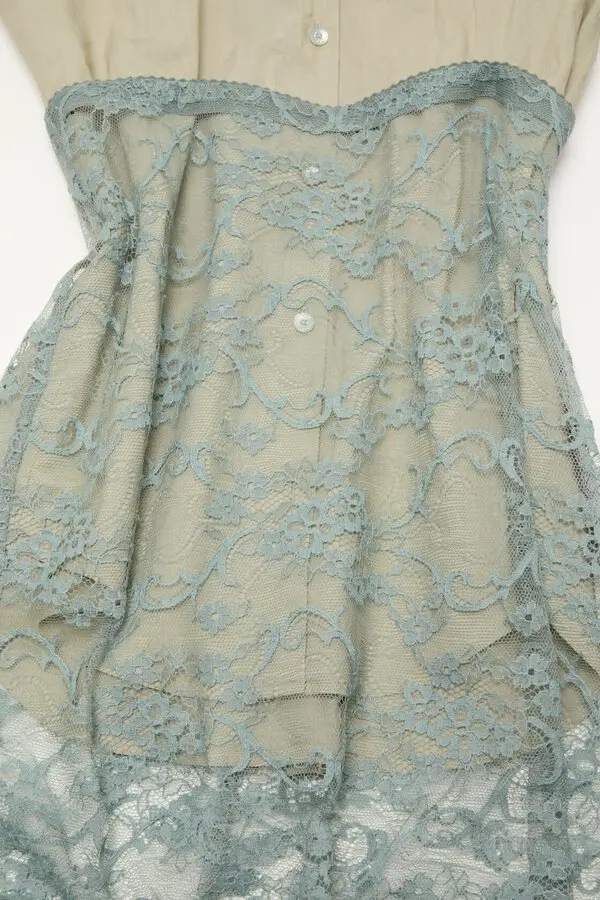 Acne Studios Lace Panel Shirt Dress